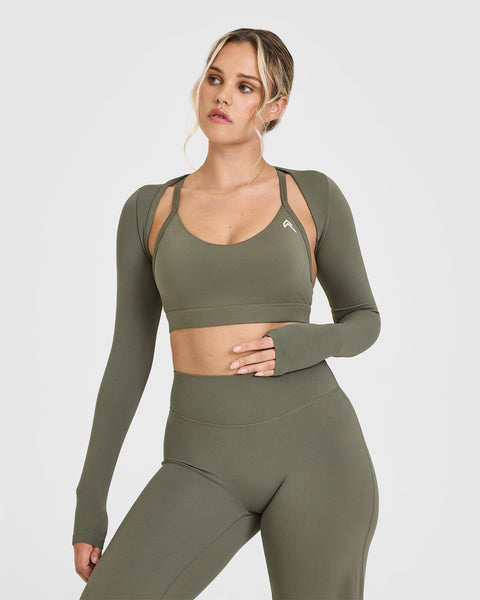 Shrug Top Alpine Green - Long Sleeve | Oner Active AU & NZ