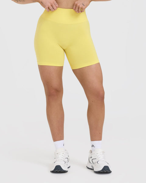 Yellow Gym Shorts Women's - Lemon Yellow | Oner Active AU & NZ
