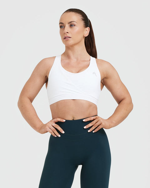 White Medium-Impact Sports Bra | Oner Active AU & NZ